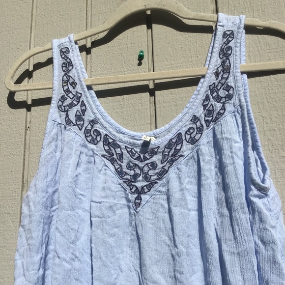 Mudd | Tops | Mudd Blue Flowy Tank Top | Poshmark